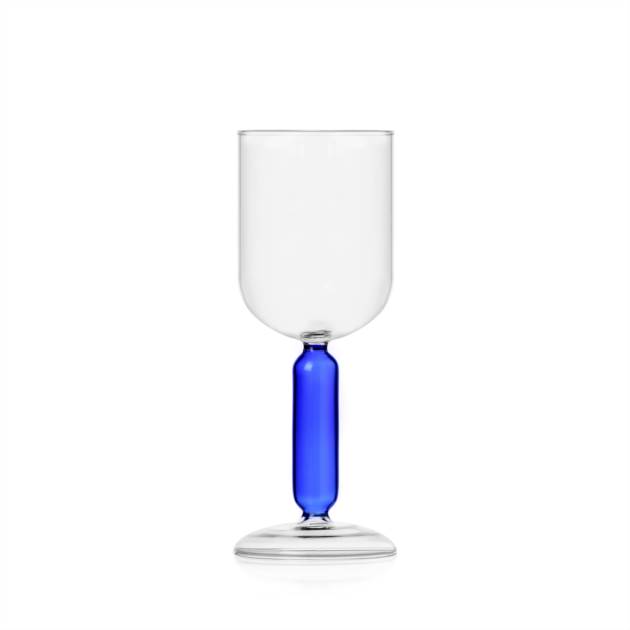 Stemmed glass light blue